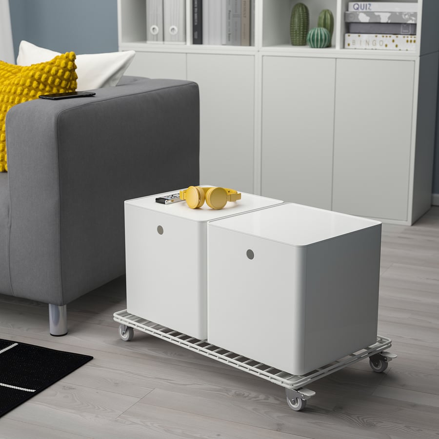 INVALLNING trolley, for boxes white, 68x39 cm - IKEA UK