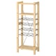 IVAR 1 section/shelves/bottle racks, pine/grey, 48x30x124 cm - IKEA UK