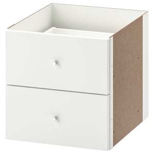 KALLAX high-gloss white, Insert with 2 drawers, 33x33 cm - IKEA