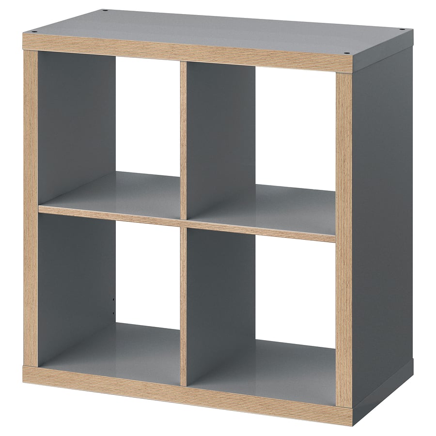 Kallax Cube Storage Unit Grey Wood Effect 77x77 Cm Ikea