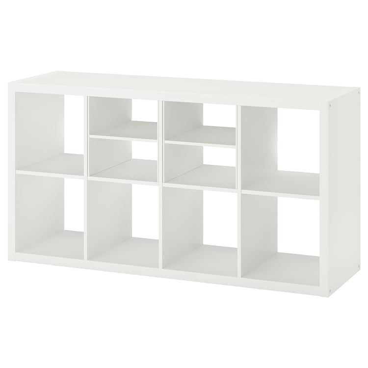 KALLAX cube storage unit, with 2 shelf inserts/white, 147x77 cm - IKEA UK