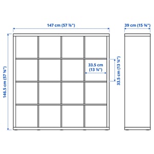 KALLAX white, Shelving unit with 4 inserts, 147x147 cm. Get it today ...