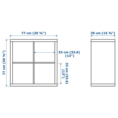 KALLAX high-gloss/white, Shelving unit with doors, 77x77 cm - IKEA