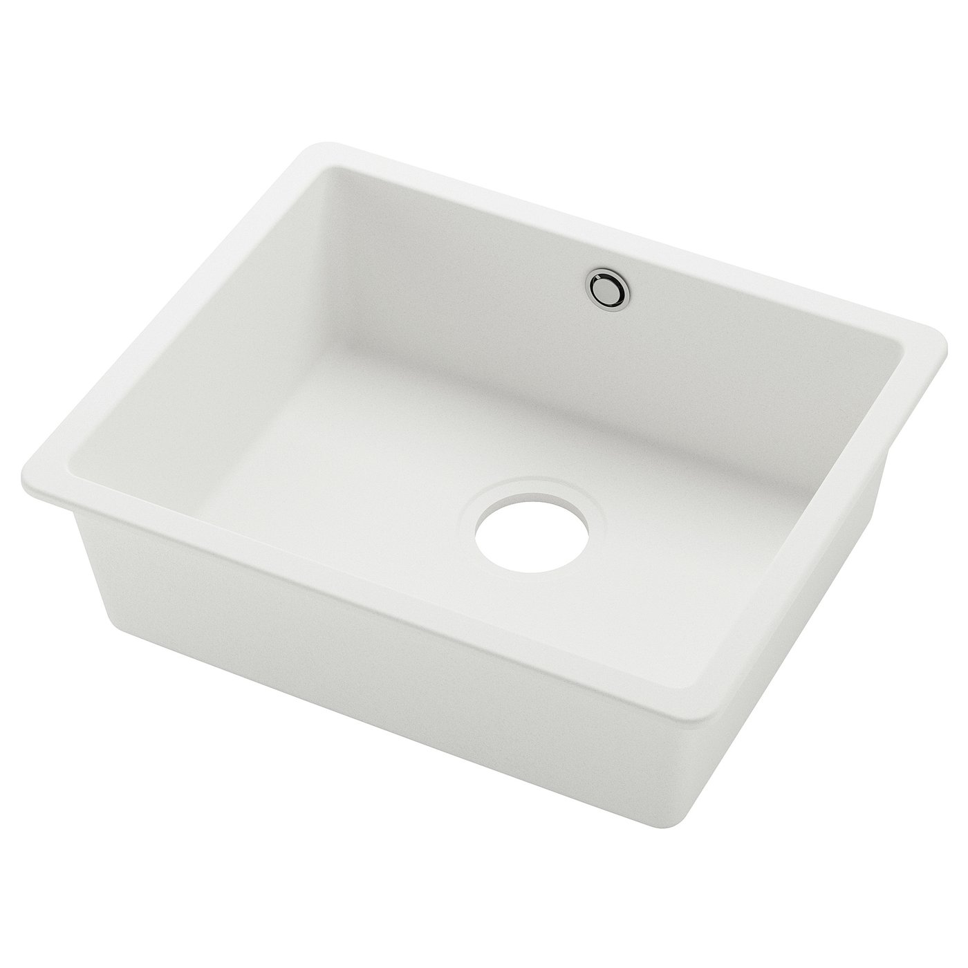 KILSVIKEN inset sink, 1 bowl, white/quartz composite, 56x46 cm - IKEA UK