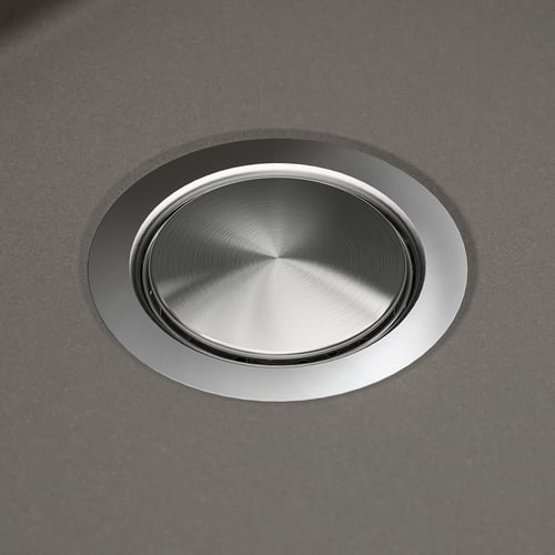 KILSVIKEN inset sink, 1 bowl with drainboard, grey-beige quartz ...