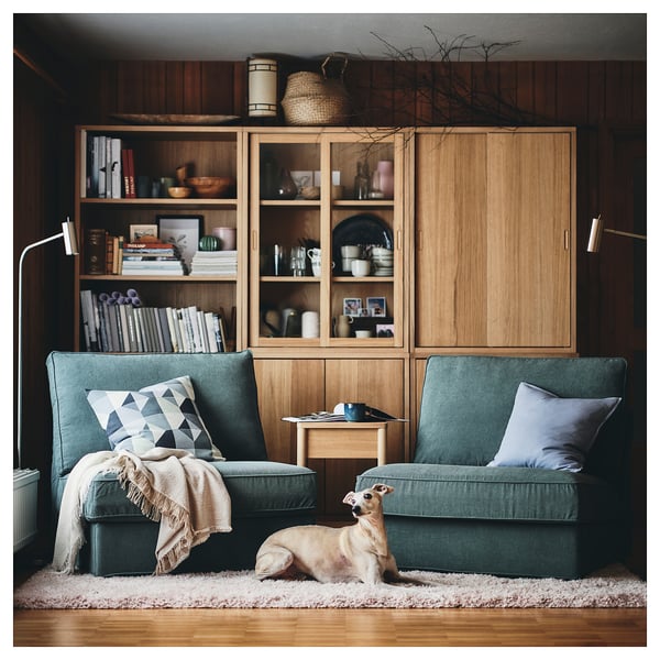 KIVIK 1-seat sofa-bed, Kelinge grey-turquoise - IKEA