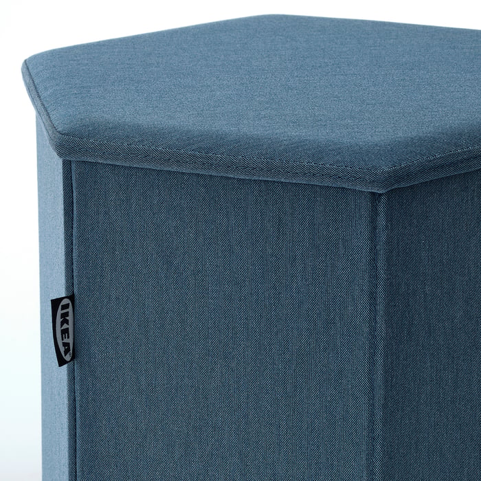 KJUGE pouffe with storage, Knisa medium blue - IKEA UK