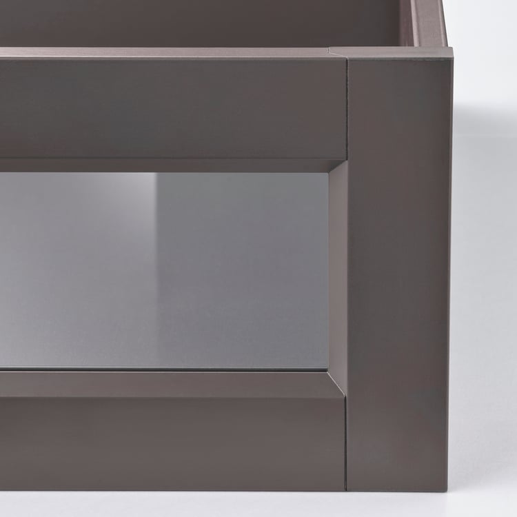 KOMPLEMENT drawer with framed glass front, dark grey, 100x58 cm - IKEA UK