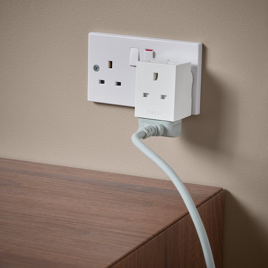 KOPPLA white, 3-way UK adaptor plug - IKEA UK