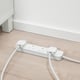 KOPPLA earthed, white, 4-way extension lead - IKEA UK