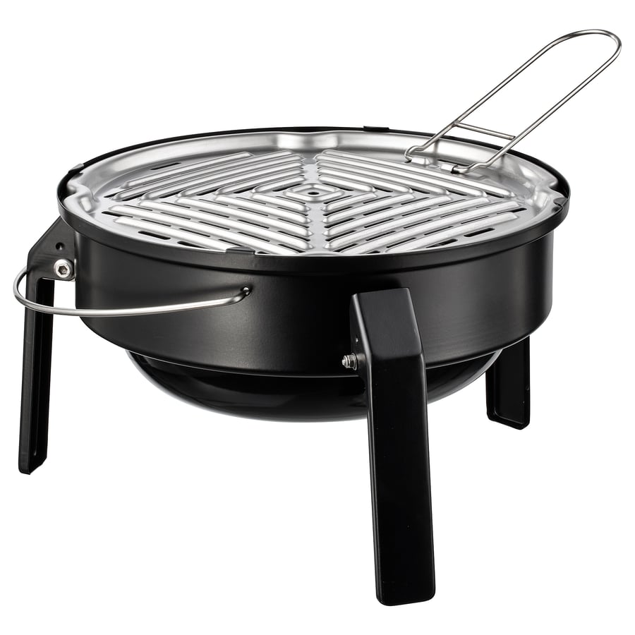 KORPÖN portable charcoal barbecue, black - IKEA UK
