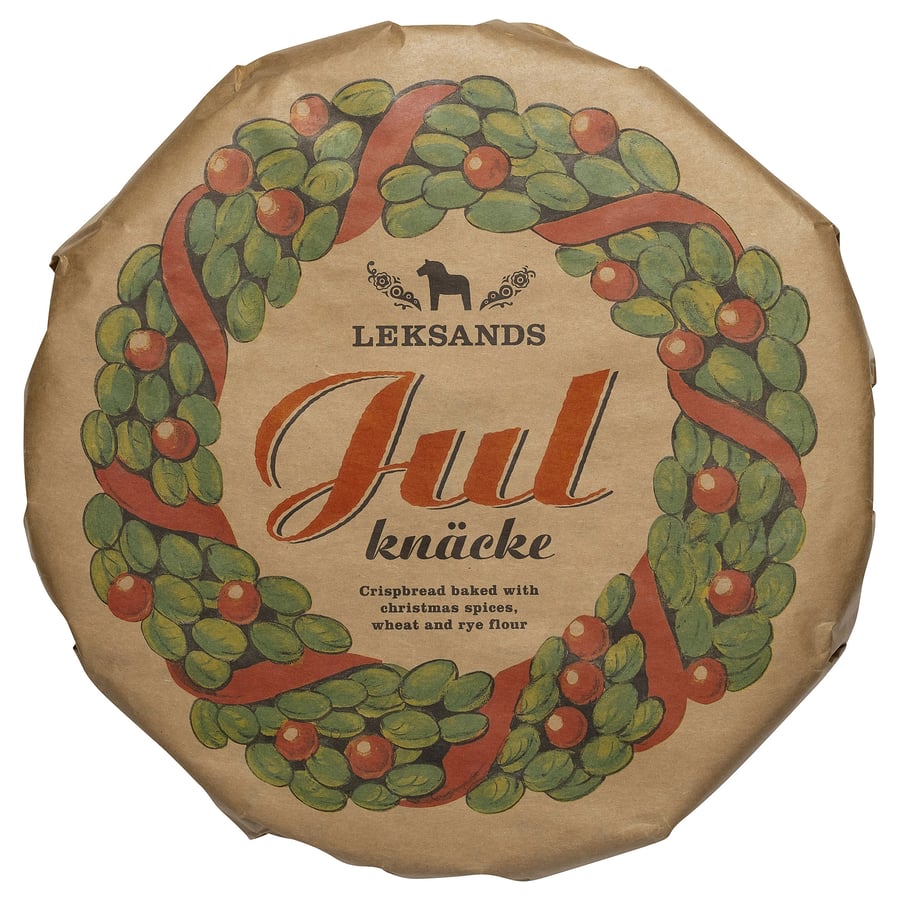 LEKSANDS KNÄCKEBRÖD rye crispbread, round, christmas, 530 g - IKEA UK