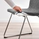LILLÅNÄS dining chair, chrome-plated/Gunnared dark grey - IKEA UK