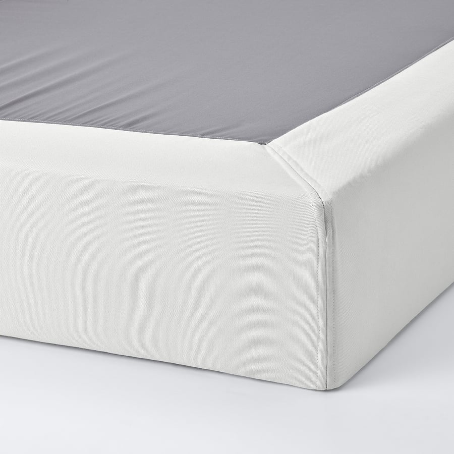 LYNGÖR White, double bed base cover - IKEA UK
