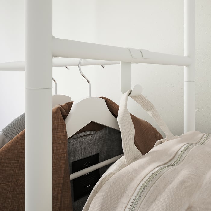 MACKAPÄR coat rack with shoe storage unit, white, 78x32x200 cm - IKEA UK