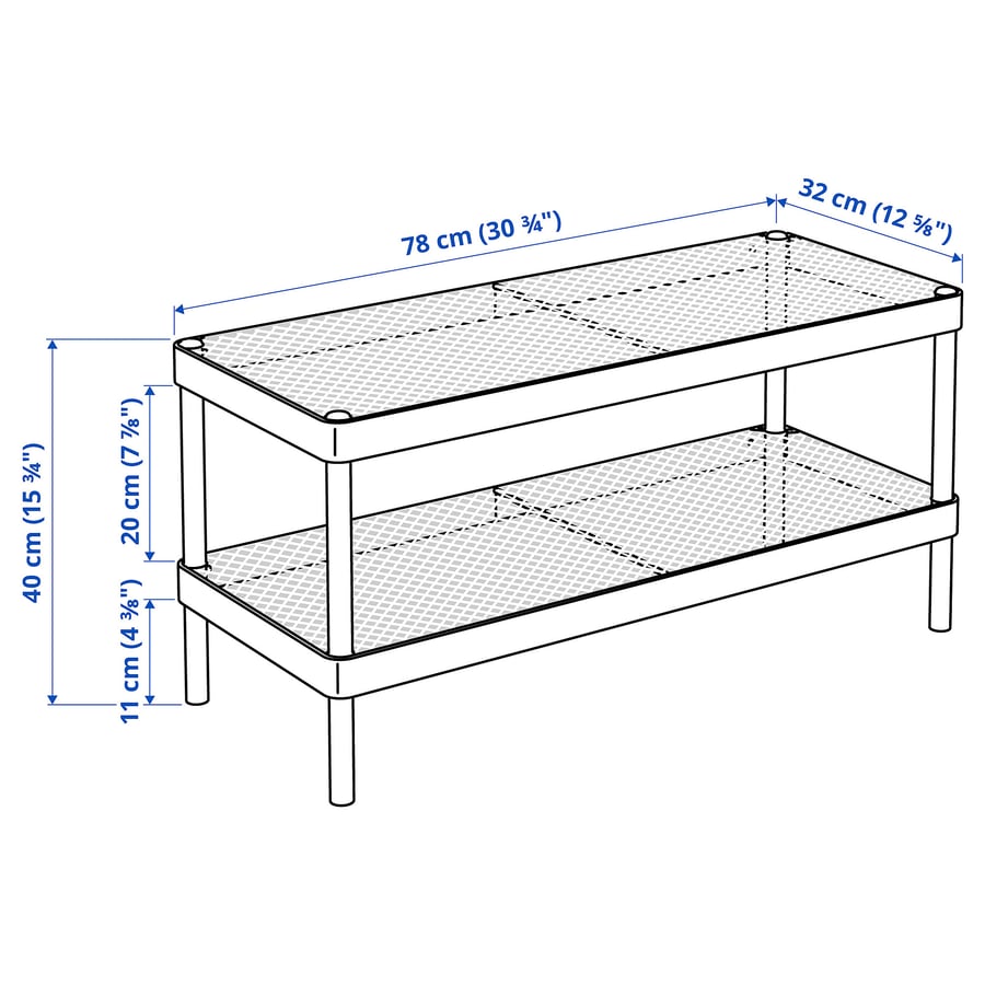 MACKAPÄR shoe rack, white, 78x32x40 cm - IKEA UK