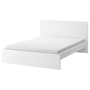 MALM Bed frame with mattress, white/Åbygda medium firm, Standard Double - IKEA