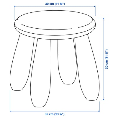 MAMMUT in/outdoor, yellow, Children's stool - IKEA UK