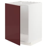 METOD Base cabinet for sink, white/Voxtorp matt white, 60x60 cm - IKEA