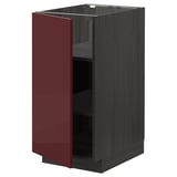 METOD Base cabinet with shelves, black/Voxtorp dark grey, 40x60 cm - IKEA