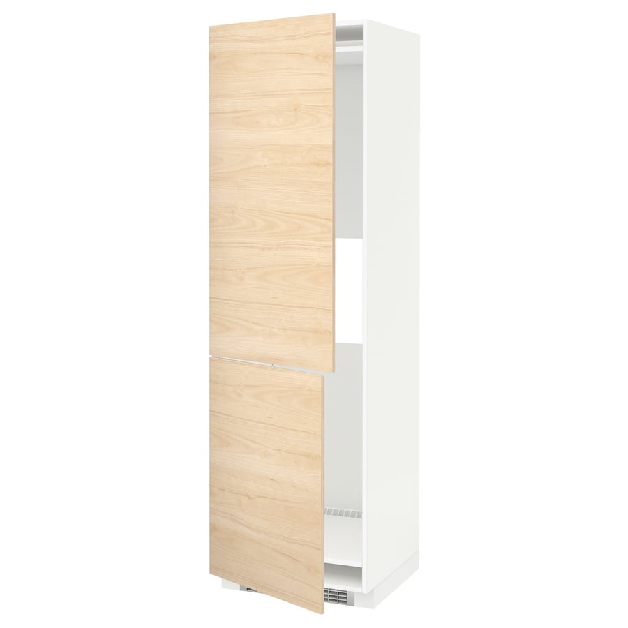 METOD high cabinet for fridge or freezer with 2 doors, white/Askersund ...