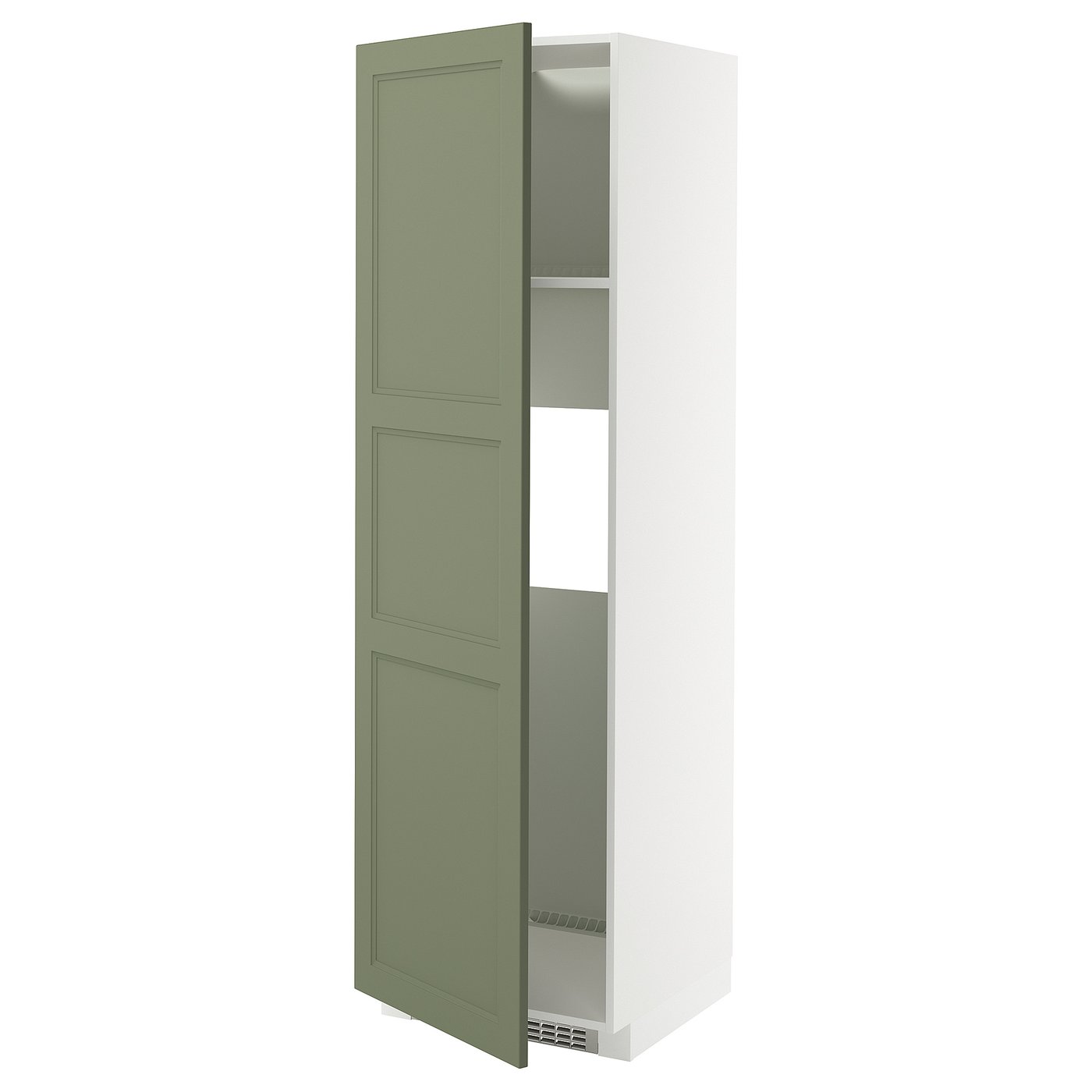 METOD high cab f fridge or freezer w door, white/Axstad grey-green ...