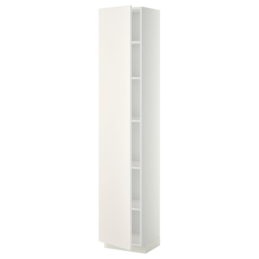 METOD high cabinet with shelves, white/Veddinge white, 40x37x200 cm ...