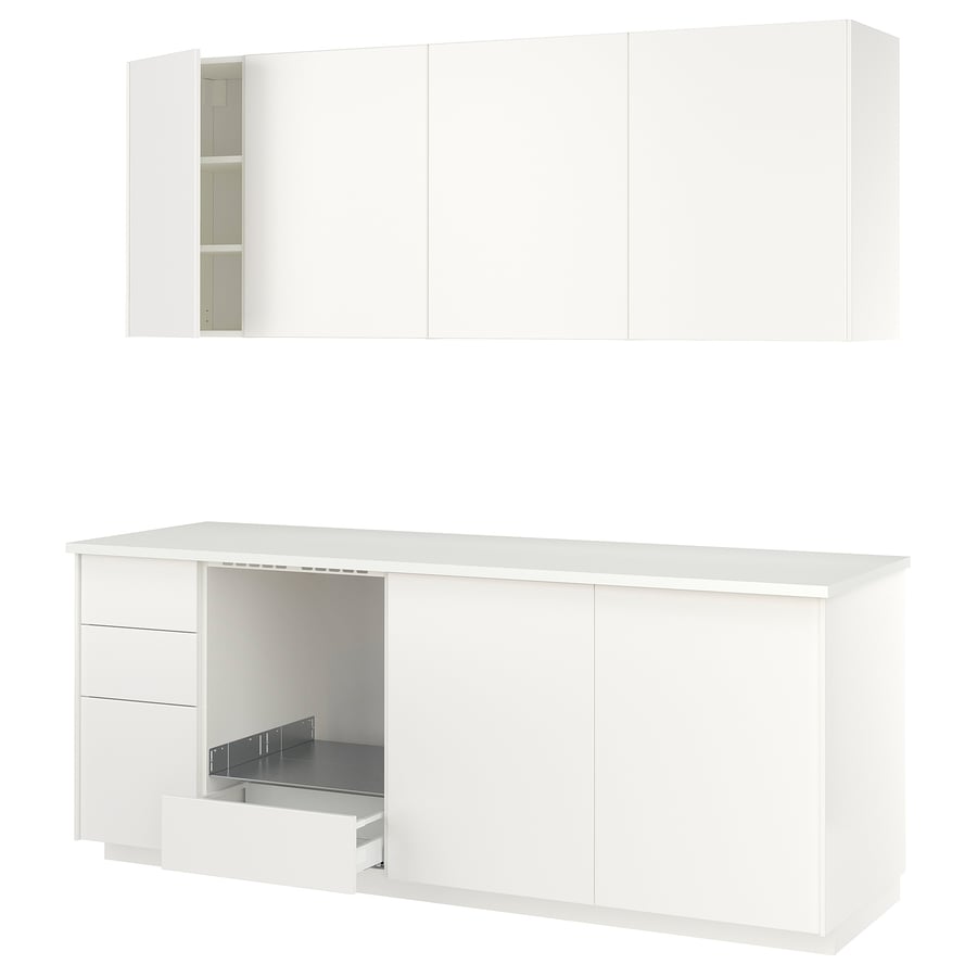 METOD kitchen, white/Veddinge white, 230x60x227 cm - IKEA UK