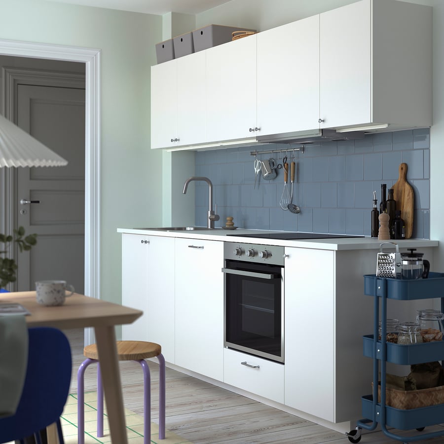 METOD kitchen, white/Veddinge white, 246x60x207 cm - IKEA UK
