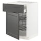 METOD / MAXIMERA Base cab f hob/drawer/2 wire bskts, white Enköping ...