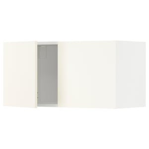 METOD Wall cabinet with 2 doors, white/Vallstena white, 80x40 cm - IKEA