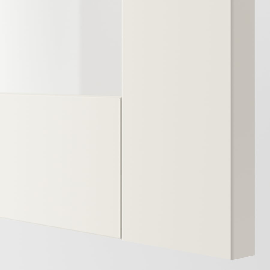 METOD Wall cabinet with 2 glass doors, white/Stensund white, 80x40 cm ...