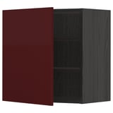 METOD Wall cabinet with shelves, black/Voxtorp dark grey, 60x60 cm - IKEA