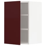 METOD Wall cabinet with shelves, white/Voxtorp high-gloss/white, 40x60 ...