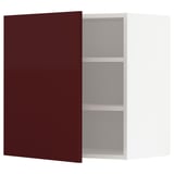 METOD Wall cabinet with shelves, white/Voxtorp high-gloss/white, 60x60 ...