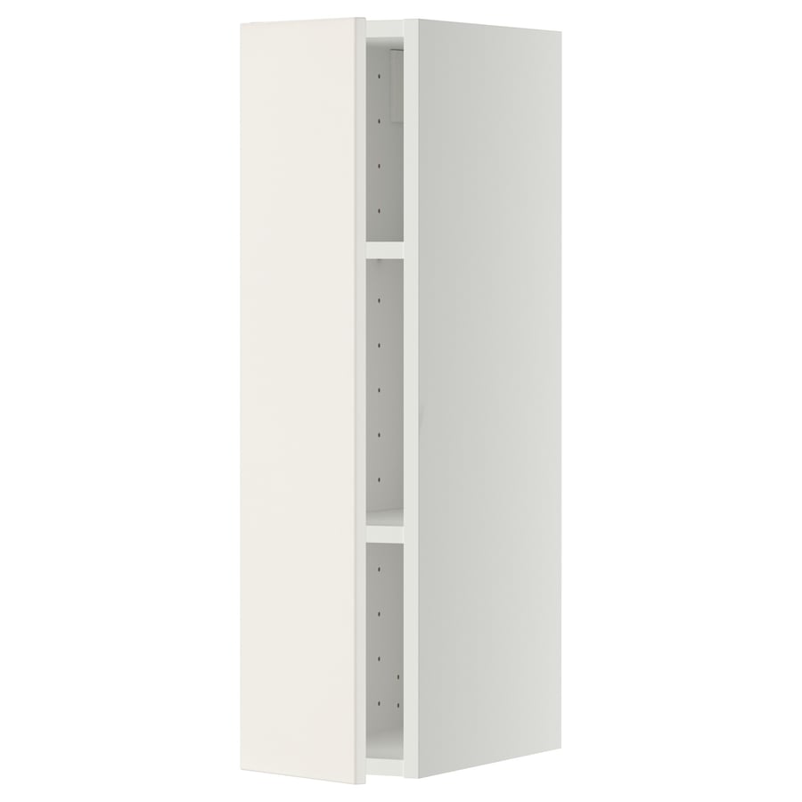 METOD wall cabinet with shelves, white/Veddinge white, 20x80 cm - IKEA UK