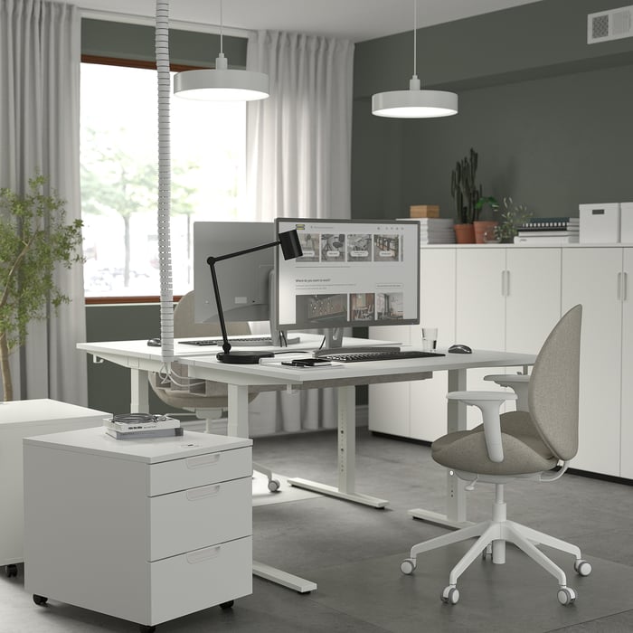 MITTZON desk, white, 120x80 cm - IKEA UK