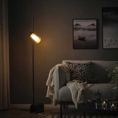 MOLNART LED bulb E27 150 lumen, cylinder glass/striped, 110 mm - IKEA UK