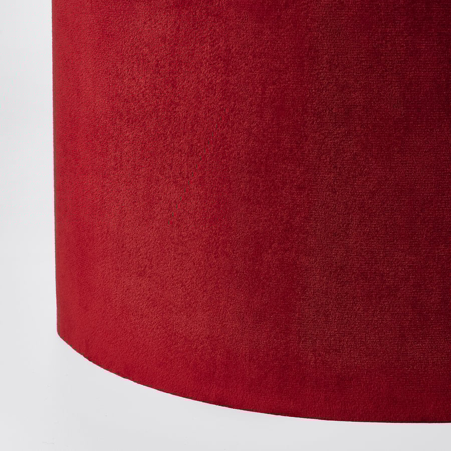 MOLNSKIKT dark red velvet, lamp shade, 33 cm - IKEA UK
