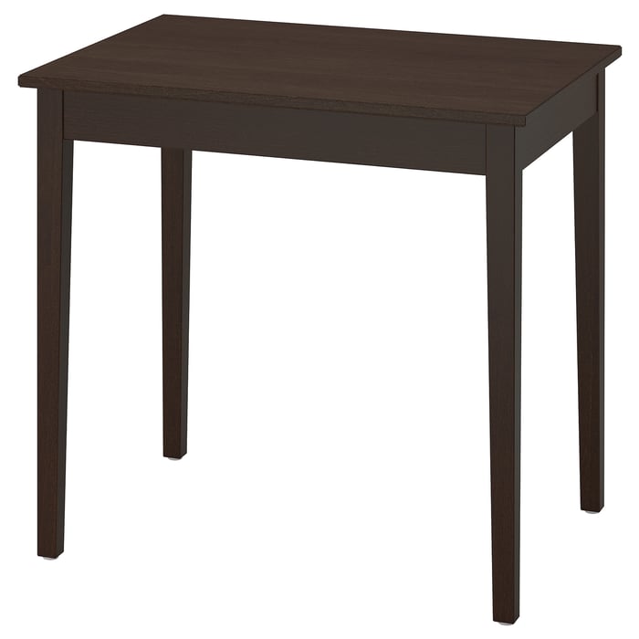 NÄSINGE dining table, dark brown stained/beech veneer, 80x60 cm - IKEA UK