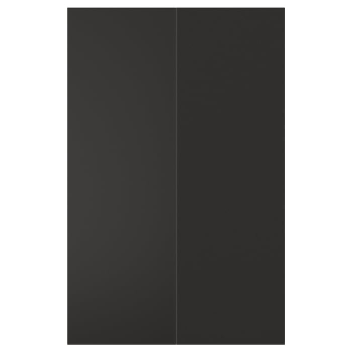 NICKEBO 2-pack door for corner base cabinet set, matt anthracite, 25x80 ...