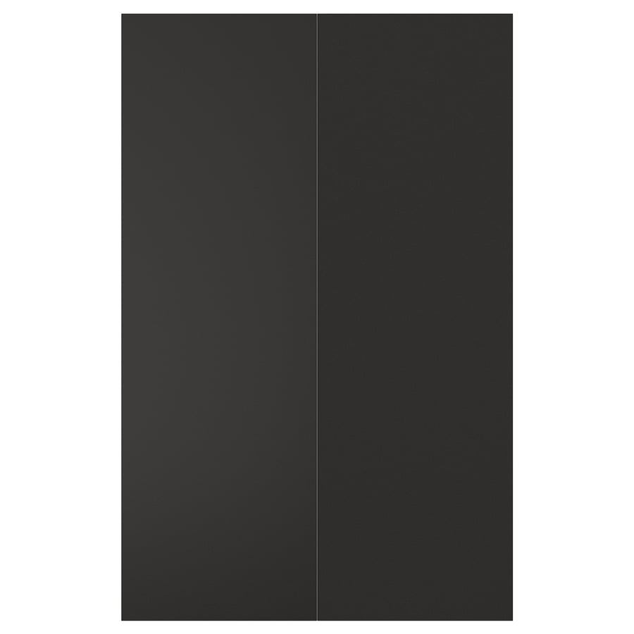 NICKEBO 2-pack door for corner base cabinet set, matt anthracite, 25x80 ...