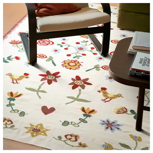 NICKGRÄS multicolour, floral rug, 170x240 cm - IKEA UK