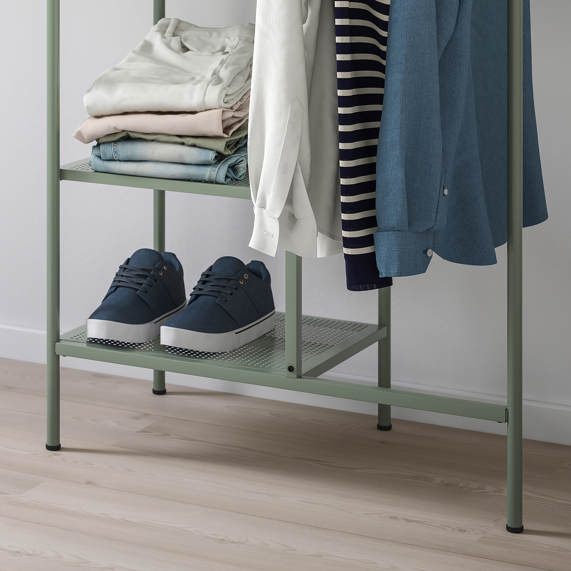 NIKKEBY grey-green, Clothes rack, 80x170 cm - IKEA