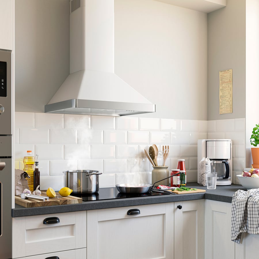 NILSBYN wall mounted extractor hood, IKEA 300 white, 60 cm - IKEA UK