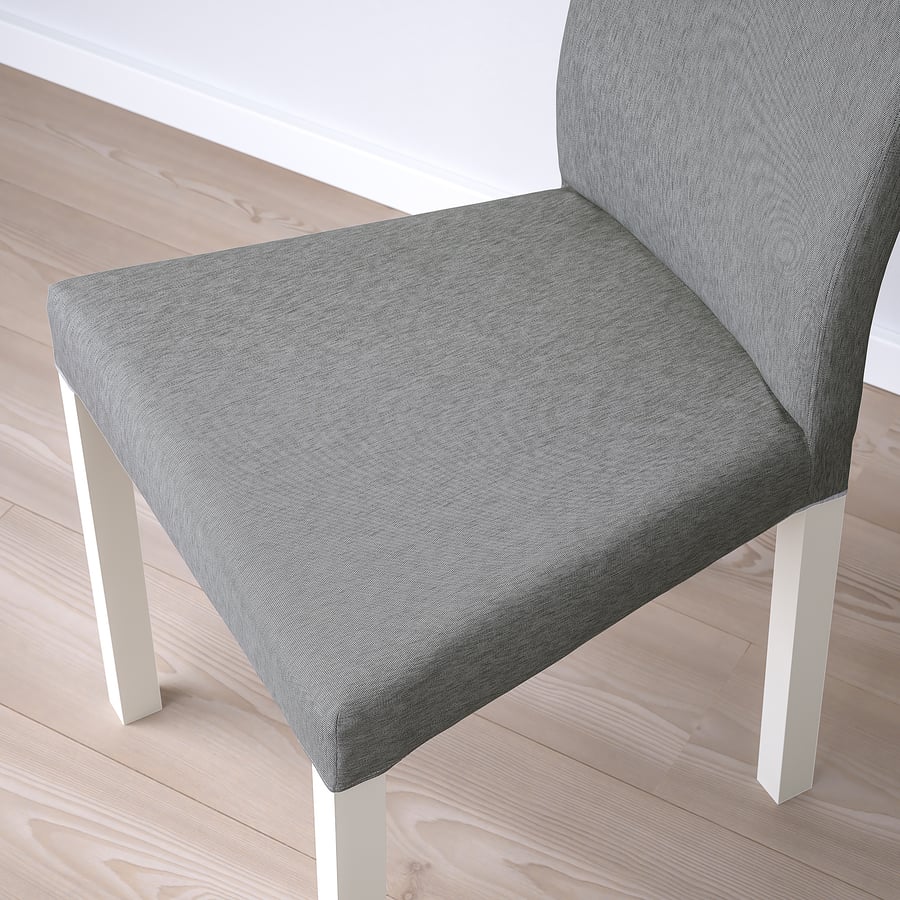 NORBERG / KÄTTIL dining table and 2 chairs, white/Knisa light grey, 74 ...