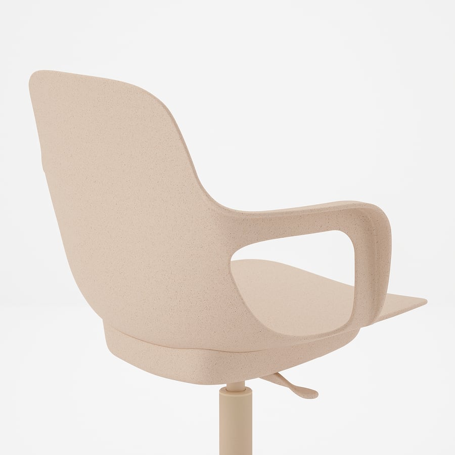 ODGER white, beige, Swivel chair - IKEA UK