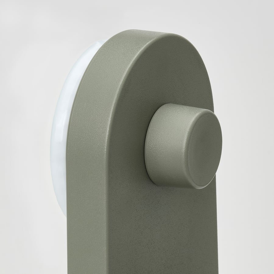 ÖBONÄS triple hook with suction cup, grey-green, 7x11 cm - IKEA UK