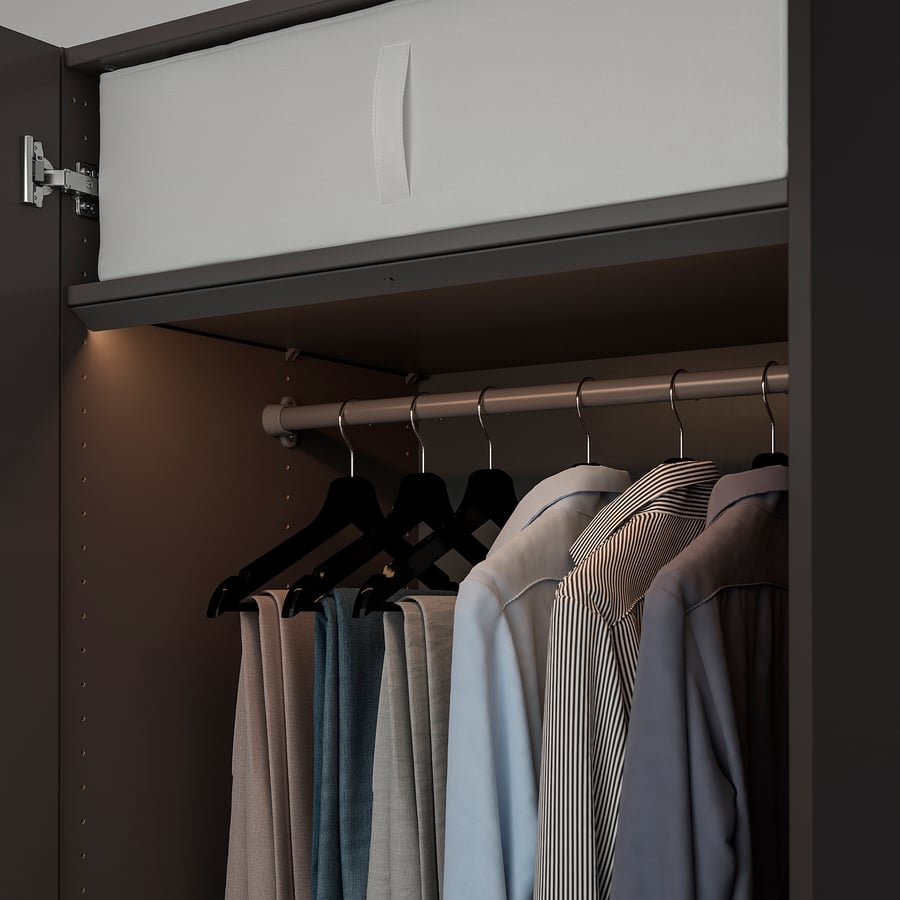 ÖVERSIDAN LED wardrobe lighting strp w sensor, dimmable dark grey, 71 ...