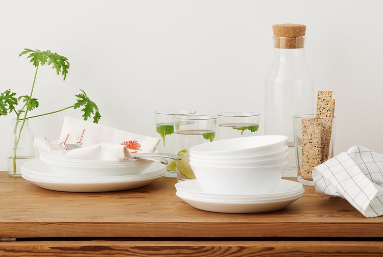 OFTAST deep plate, white, 20 cm - IKEA